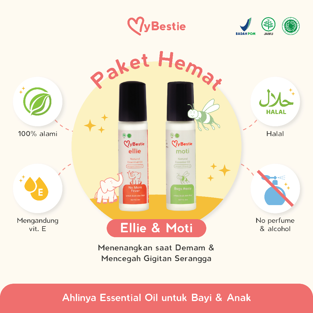 Jual MyBestie Paket Ellie & Moti - No More Fever & Bugs Away | Shopee ...