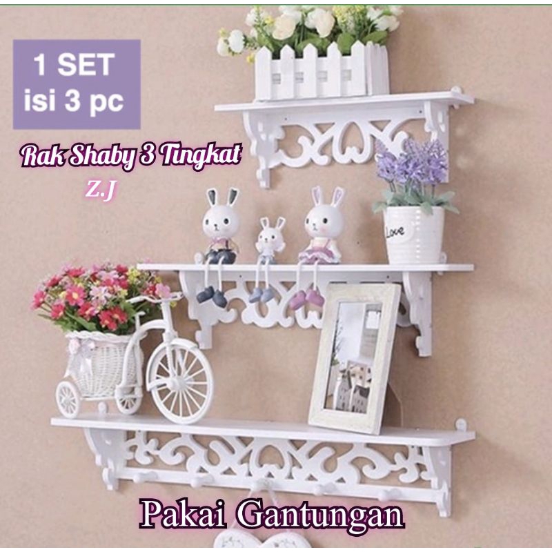 Jual RAK SHABY 3 TINGKAT / PLUS GANTUNGAN | Shopee Indonesia