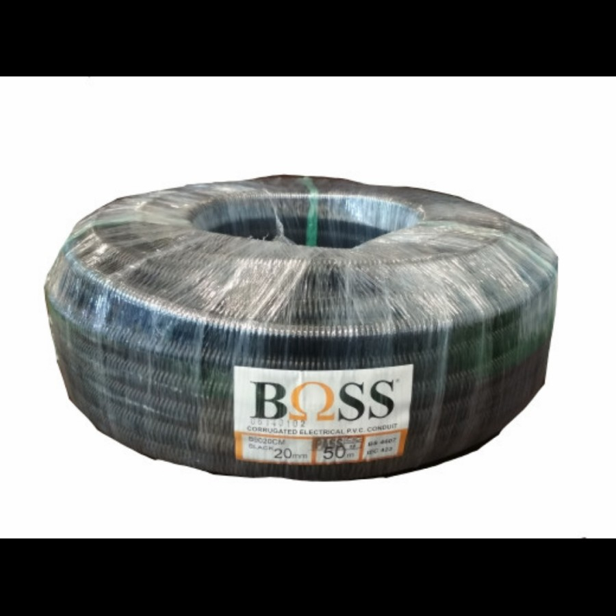 Jual Selang Flexible Conduit BOSS PVC 20mm Warna Hitam Atau Putih ...