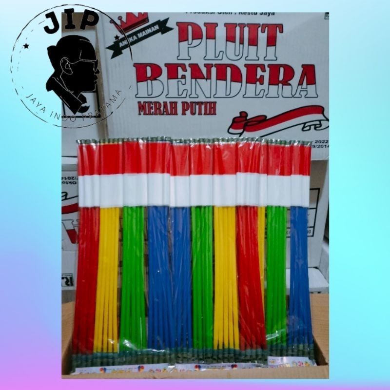 Jual Aneka Mainan Bendera Merah Putih Pluit (1pak isi 20 batang ...