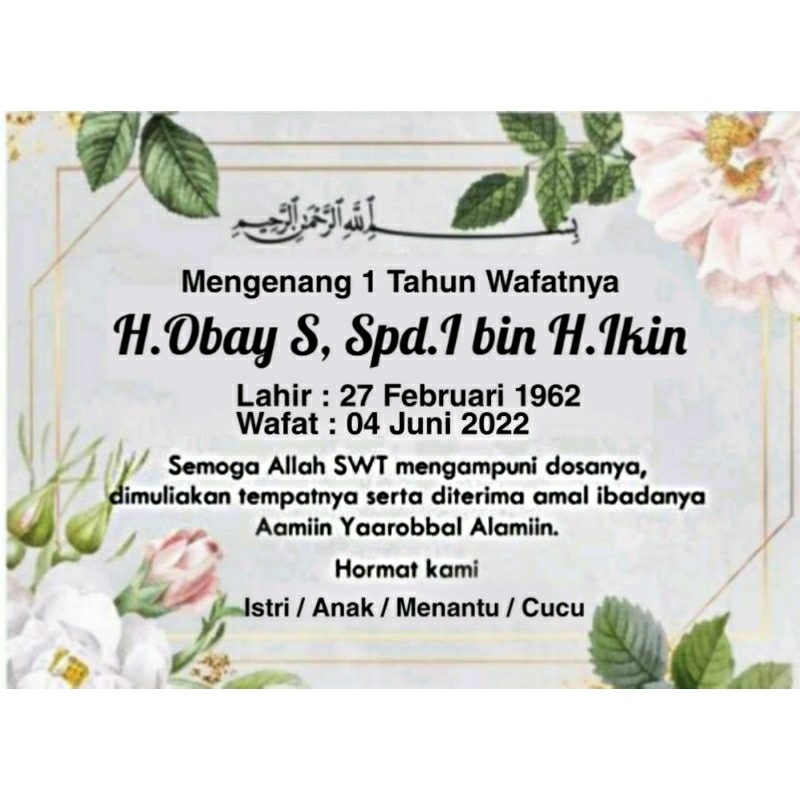 Jual STICKER MENGENANG/ STICKER MEMPERINGATI 1000 HARI WAFATNYA ...