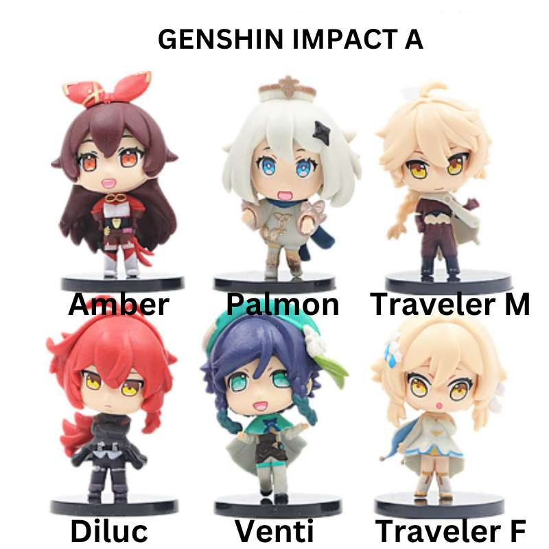 Jual Mainan Pajangan Action Mini Figure Genshin Impact / xiao / keqing ...