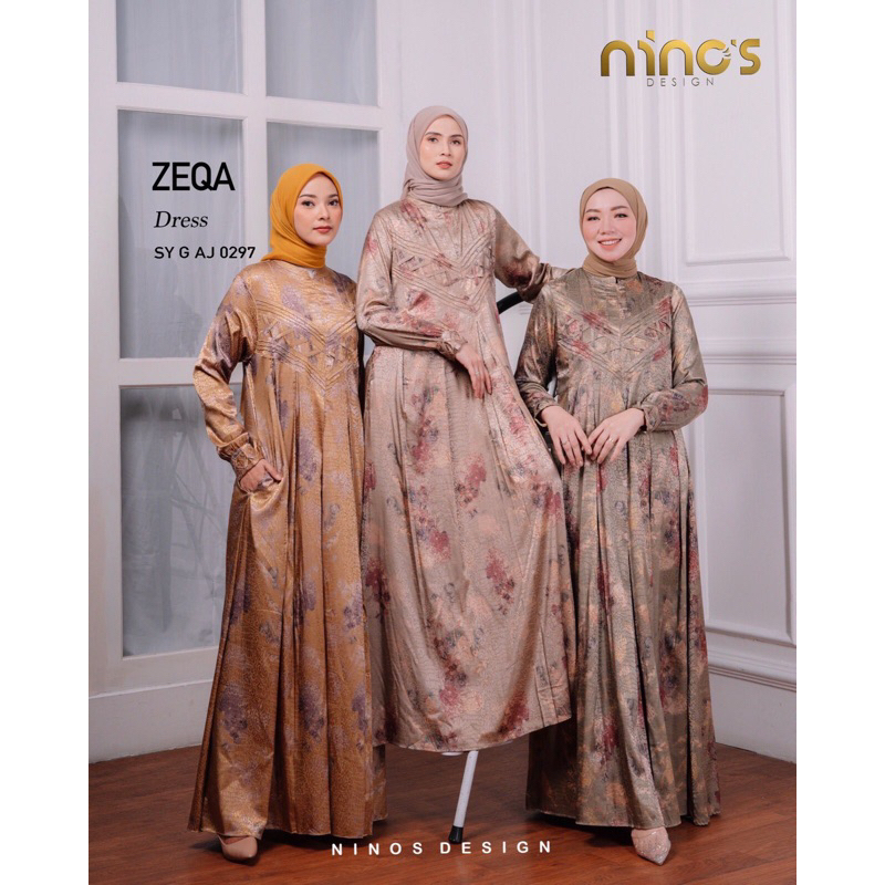 Jual ZEQA DRESS MUSLIM FASHION TERBARU NINOS DESIGN | Shopee Indonesia