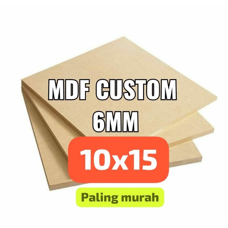 Jual mdf 6mm 10x15 minimal 10pcs | Shopee Indonesia
