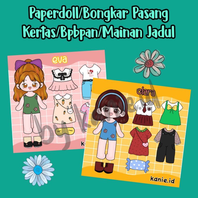Jual Mainan Bongkar Pasang Kertas/Bpbpan kekinian/Baju-bajuan | Shopee ...