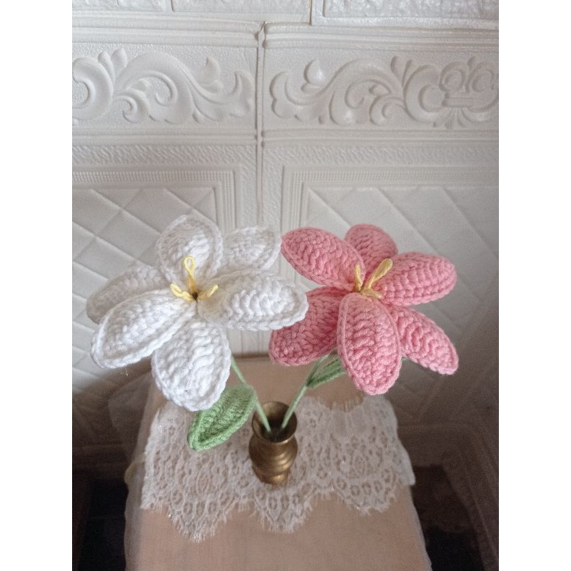 Jual Bunga Tulip Mekar Rajut Handmade / Buket Bunga Rajut | Shopee ...