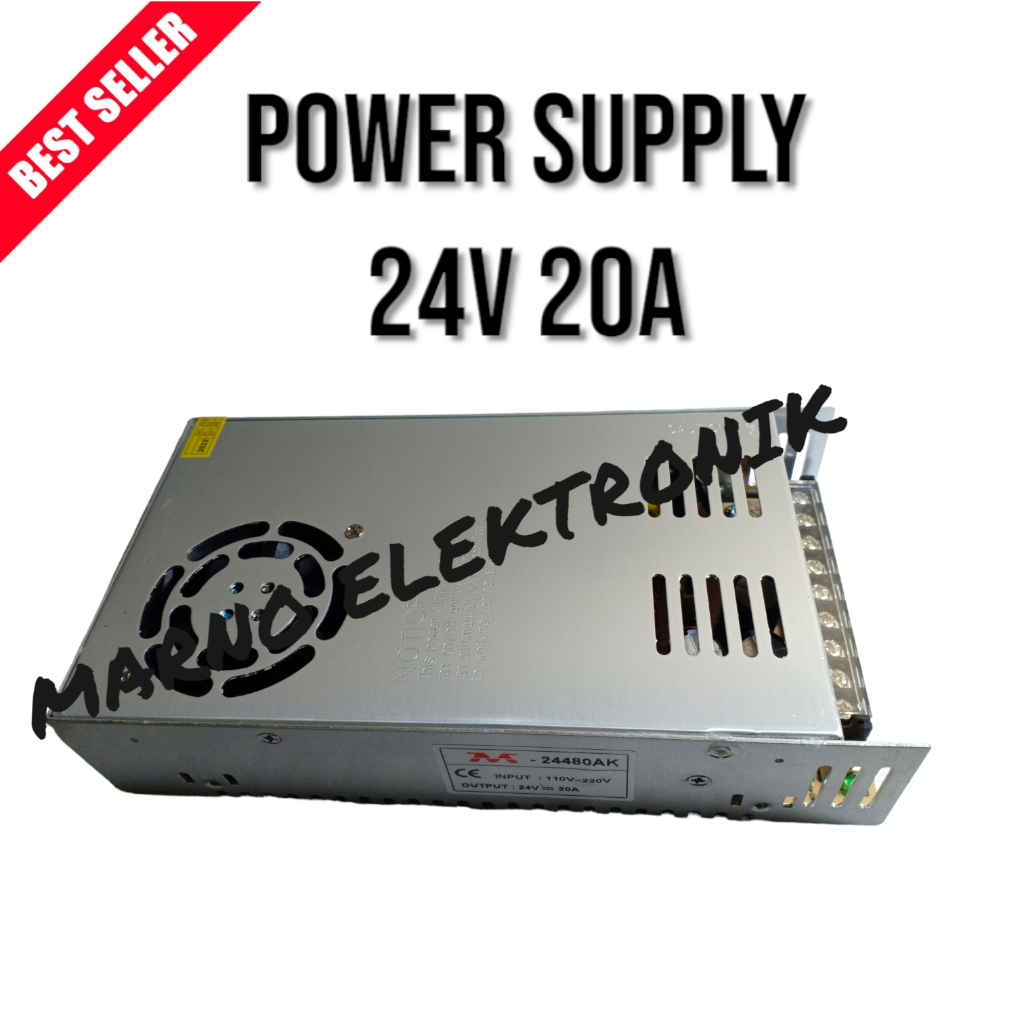 Jual POWER SUPPLY SUPLEY SUPLY 24V 20A 24 VOLT 20 AMPER ASLI ORI ...