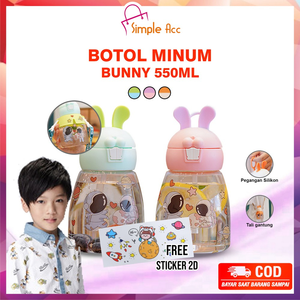 Jual DO-C829 Botol Minum Anak 550ML Motif Kelinci Bunny Botol Air Minum ...