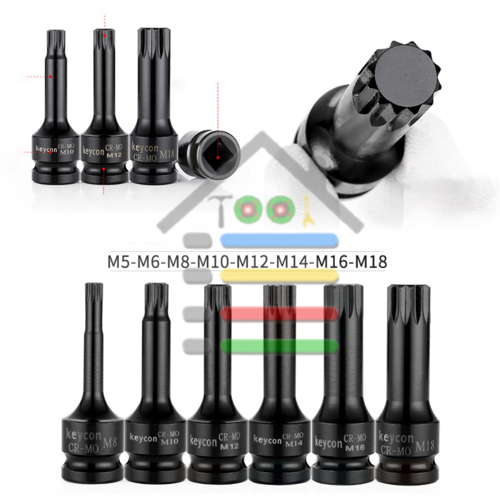 Jual IMPACT SOCKET BINTANG 12 POINT 1/2 INCH M5 M6 M8 M9 M10 | Shopee Indonesia