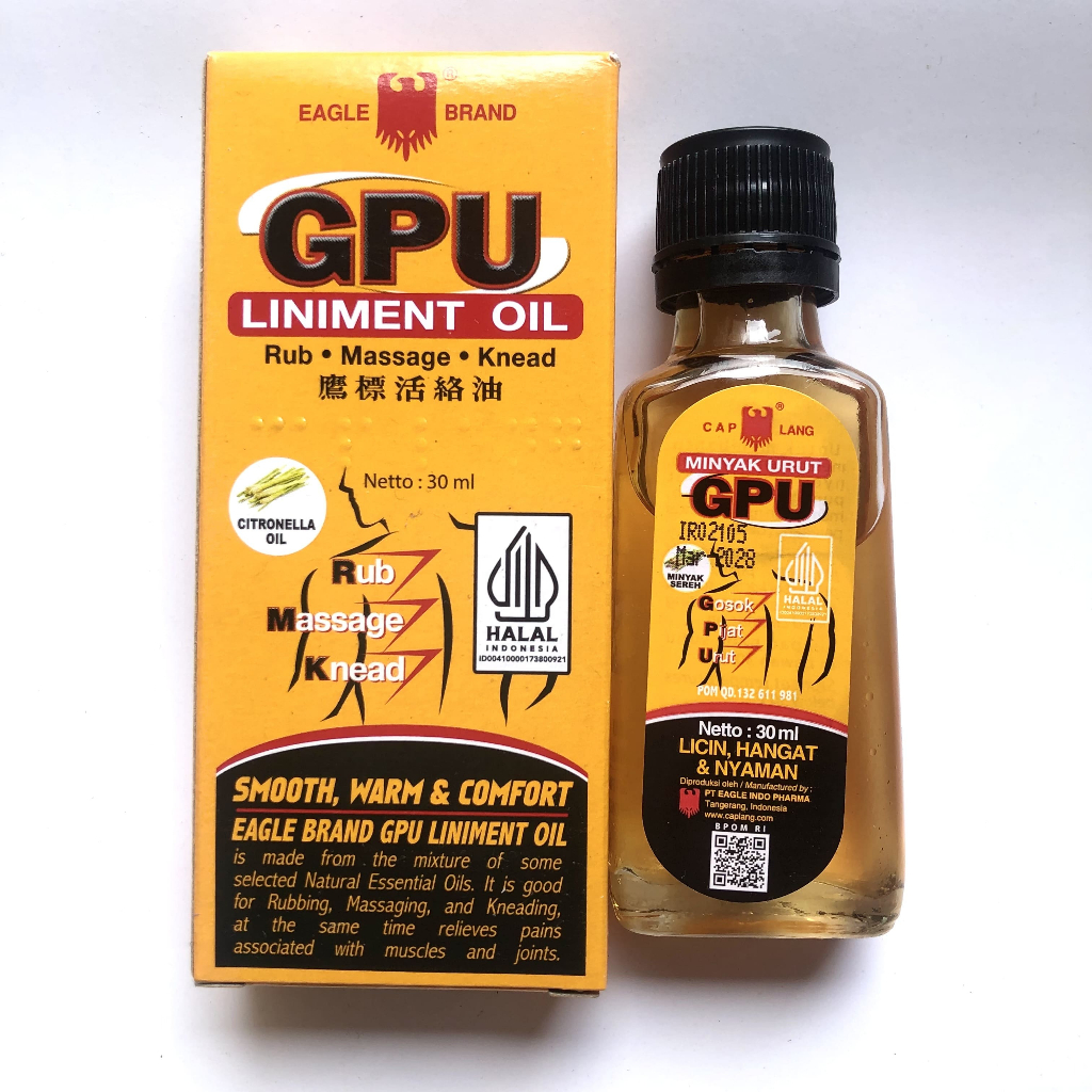 Jual Minyak Gosok Pijat Urut GPU 30ML / Nyeri Otot / Pereda Memar ...