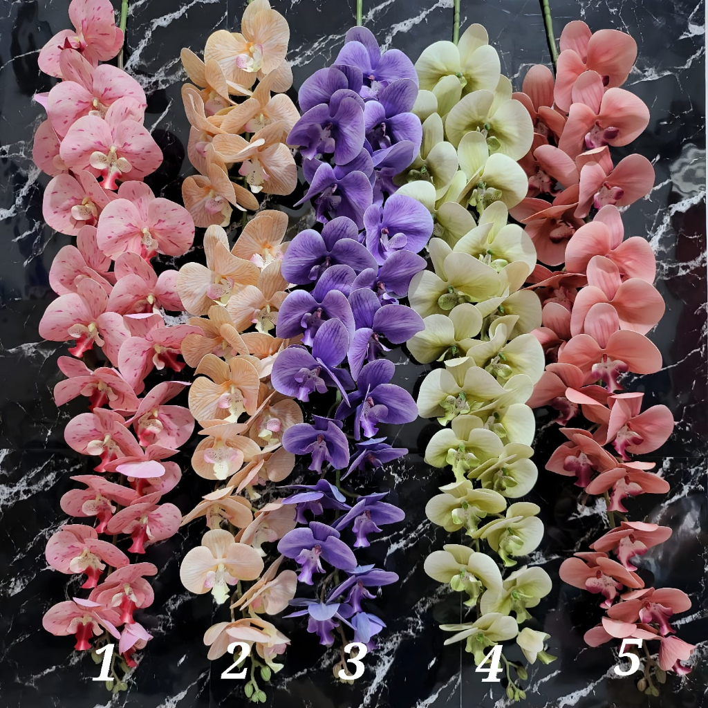 Jual Bunga Jumbo Anggrek Latax 21 kepala Premium Artificial Flower ...