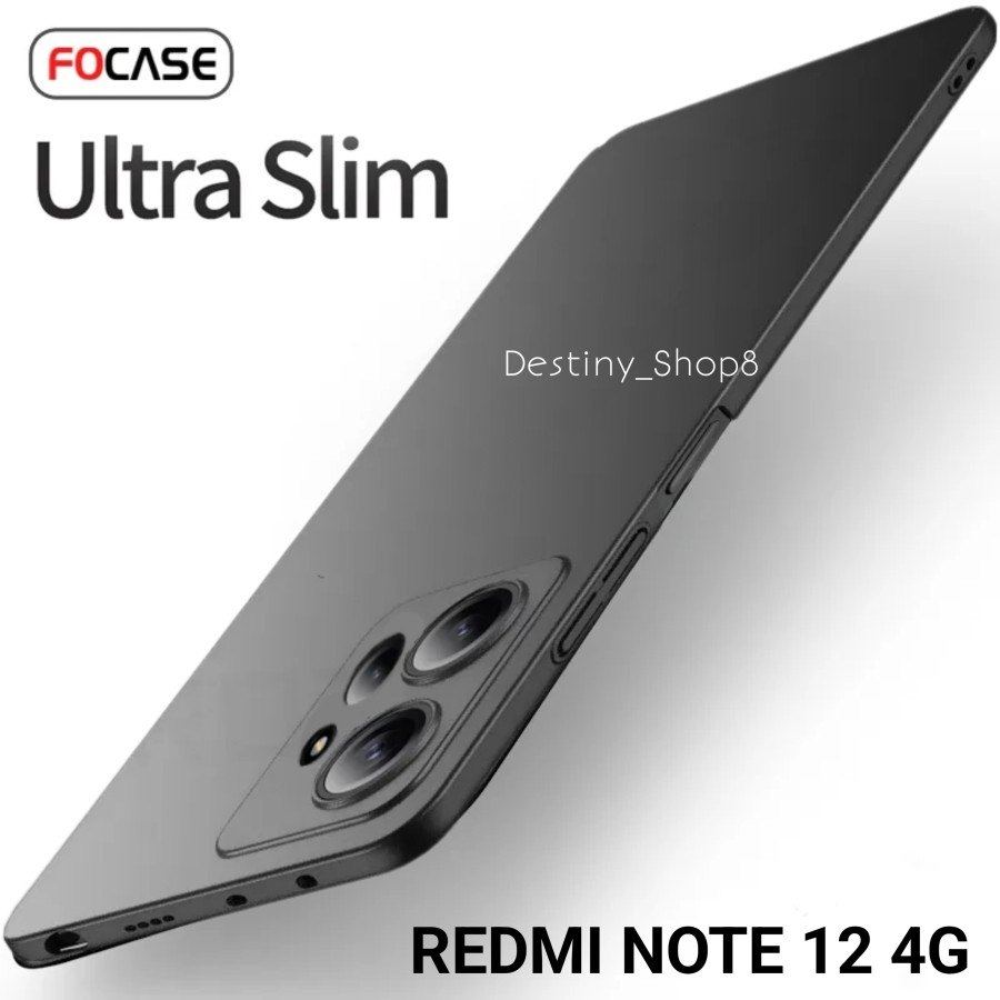 Jual CASE XIAOMI REDMI NOTE 12 4G MATTE CASE SOFT BLACK DOFF SLIM FIT ...
