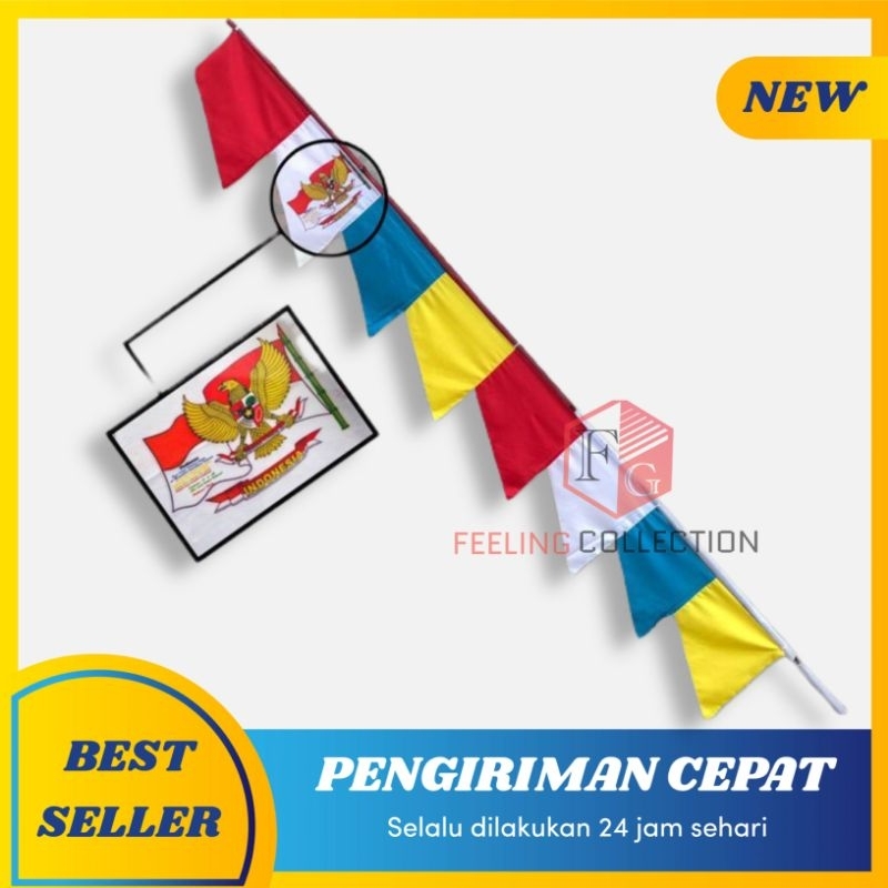 Jual Bendera Umbul Umbul Garuda Gergaji Indonesia HUT Kemerdekaan RI | Shopee Indonesia