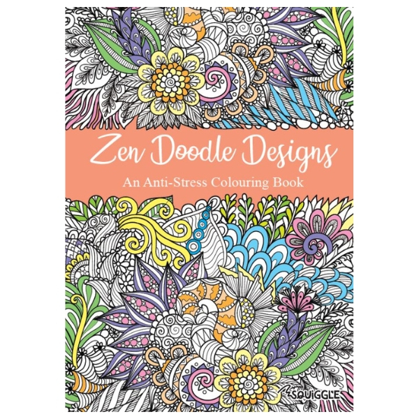 Jual [Squiggle] UK Zen Doodle Designs Adult Colouring Book (Buku ...