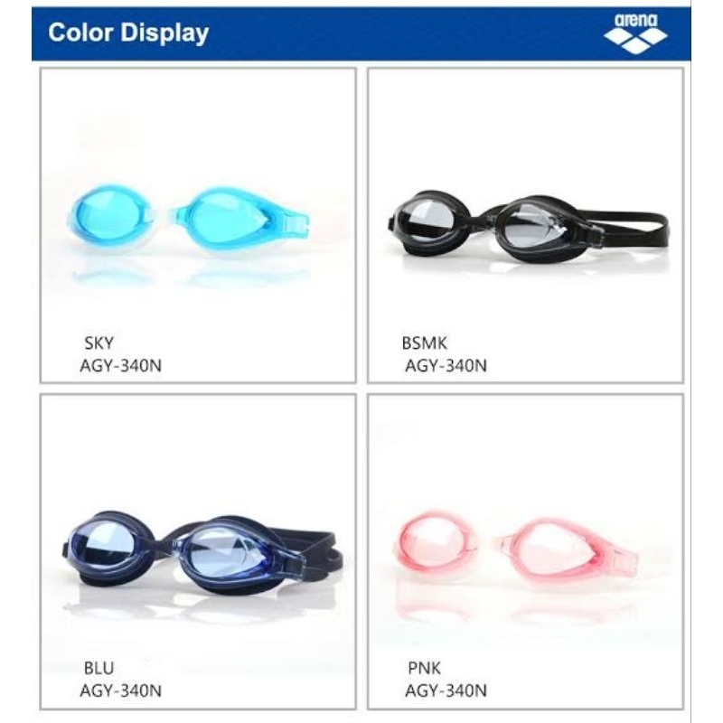 Jual Kacamata Renang UV Arena Training Swim Goggles AGY-340 Original ...