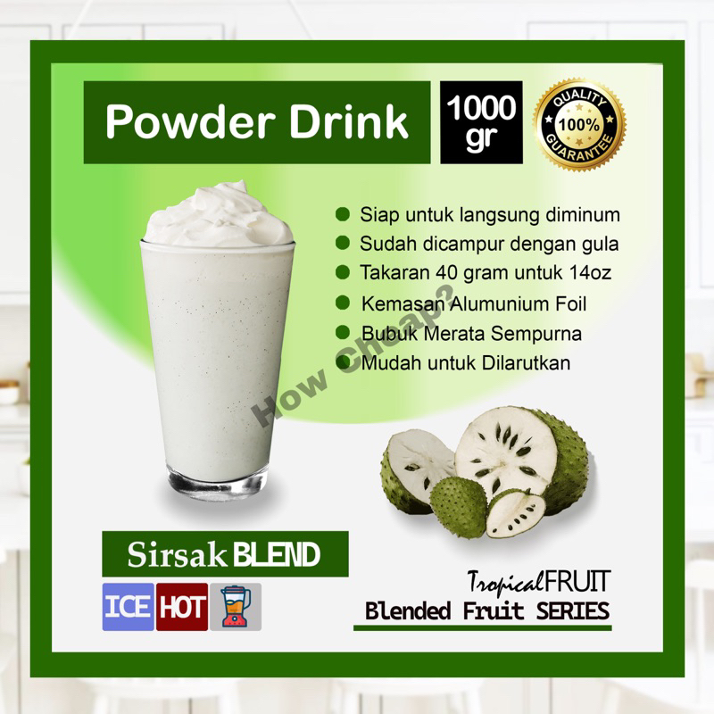 Jual Sirsak Blend 1kg Bubuk Minuman [Ready to Drink] #029 | Shopee ...