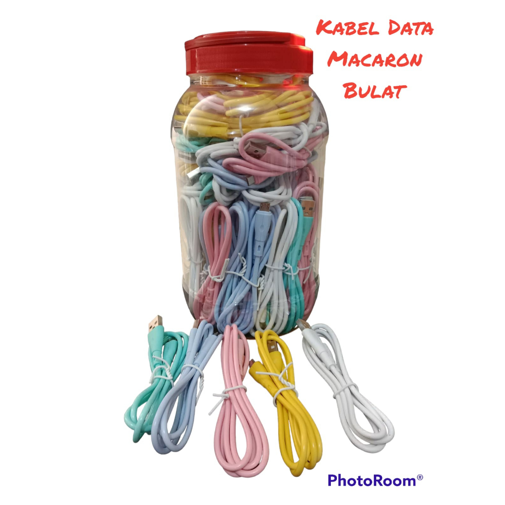 Jual Kabel Data Toples Macaron Bulat 2.1A Micro usb [ per pcs ...