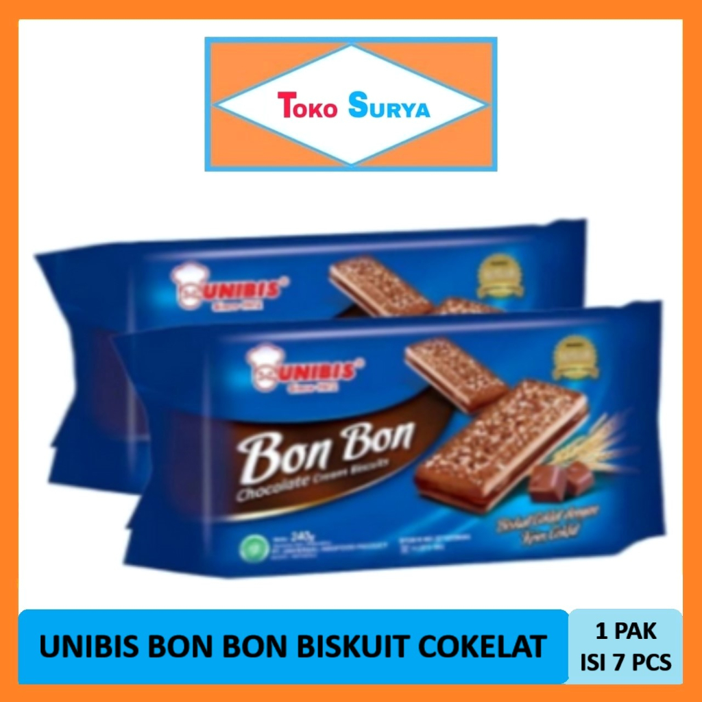 Jual Unibis Bon Bon Chocolate Cream Biscuits 200 Gr (1 Pak x 7 Bks ...