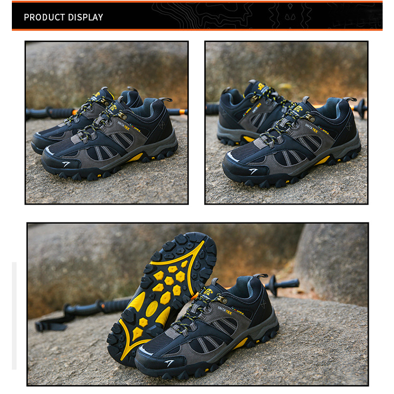 Jual SEPATU GUNUNG SNTA 436 BLACK GREY LOW HIKING TREKKING SEMI ...
