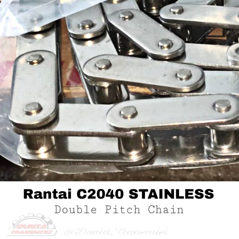 Jual Rantai C2040 STAINLESS Double Pitch Chain C2040 STAINLESS C-2040 ...