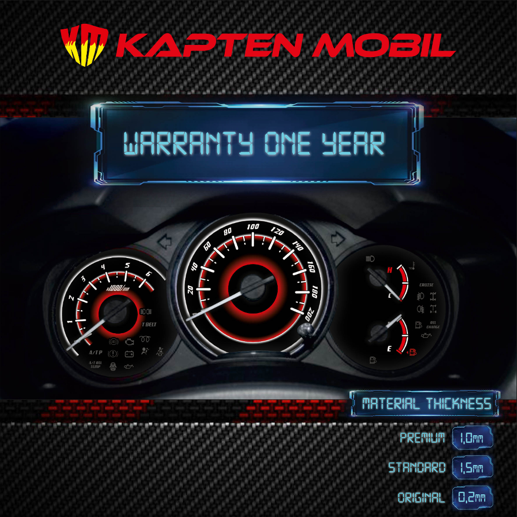 Jual Custom Panel Speedometer Mobil Innova Red Reborn Series | Shopee ...