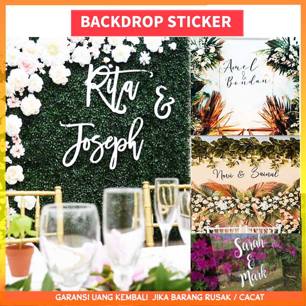 Jual Stiker Backdrop papan pelaminan untuk wedding,khitan,engagement ...