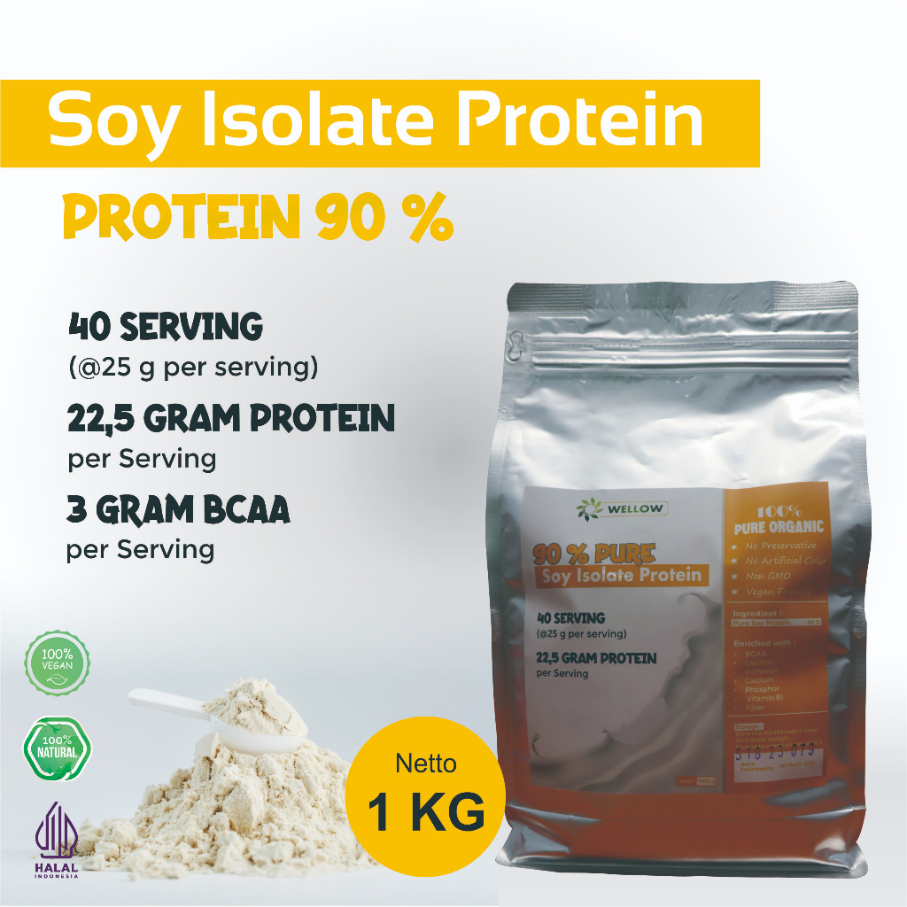 Jual Susu Kedelai Isolat Soy Protein Shake 100% Pure substitusi Susu ...