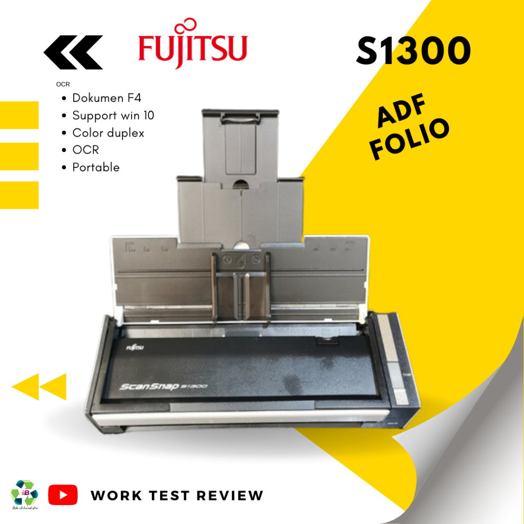 Jual Scanner Folio F4 Fujitsu ScanSnap S1300 Scan Duplex Portable color ...