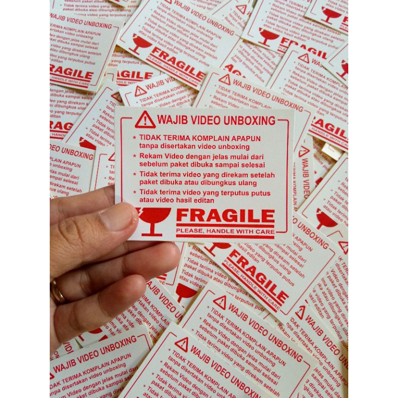 Jual STIKER FRAGILE Video Unboxing | Shopee Indonesia
