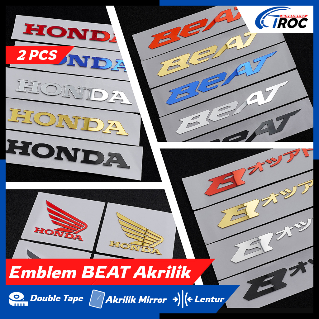 Jual 2PCS HONDA BEAT EMBLEM BEAT STIKER MOTOR BEAT STICKER BEAT ...