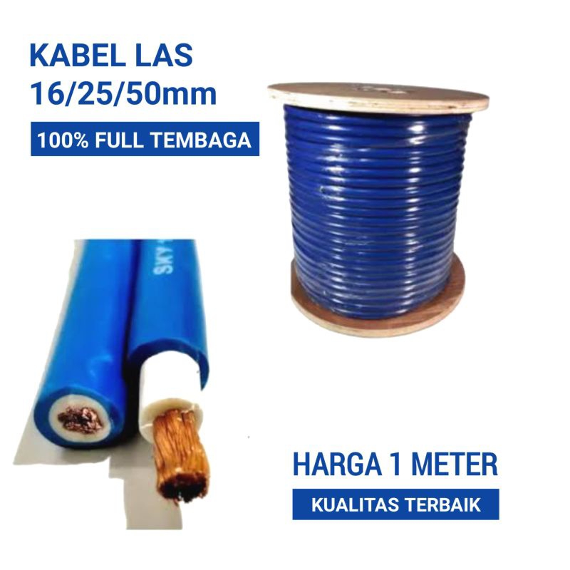 Jual TERMURAH!! Kabel Las 16MM Full Tembaga Mumi TIGA JAYA/NLG Welding ...