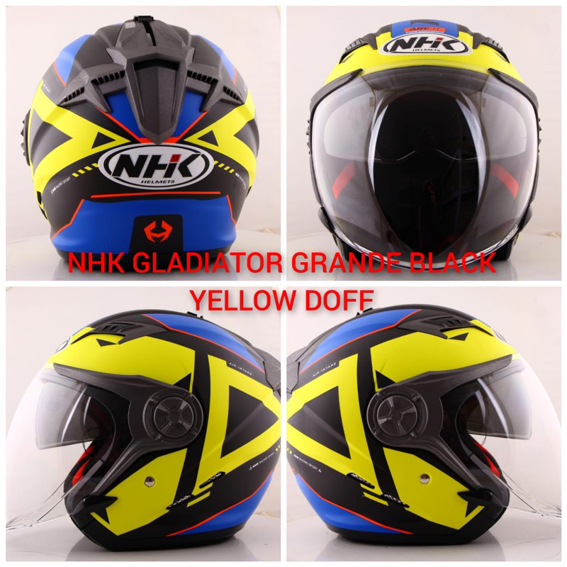 Jual HELM NHK GLADIATOR MOTIF TERBARU DOUBLE VISOR | Shopee Indonesia