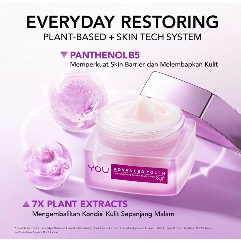 Jual YOU Advanced Youth Line-Smoothing Peptide Night Cream - Soft 30 g ...