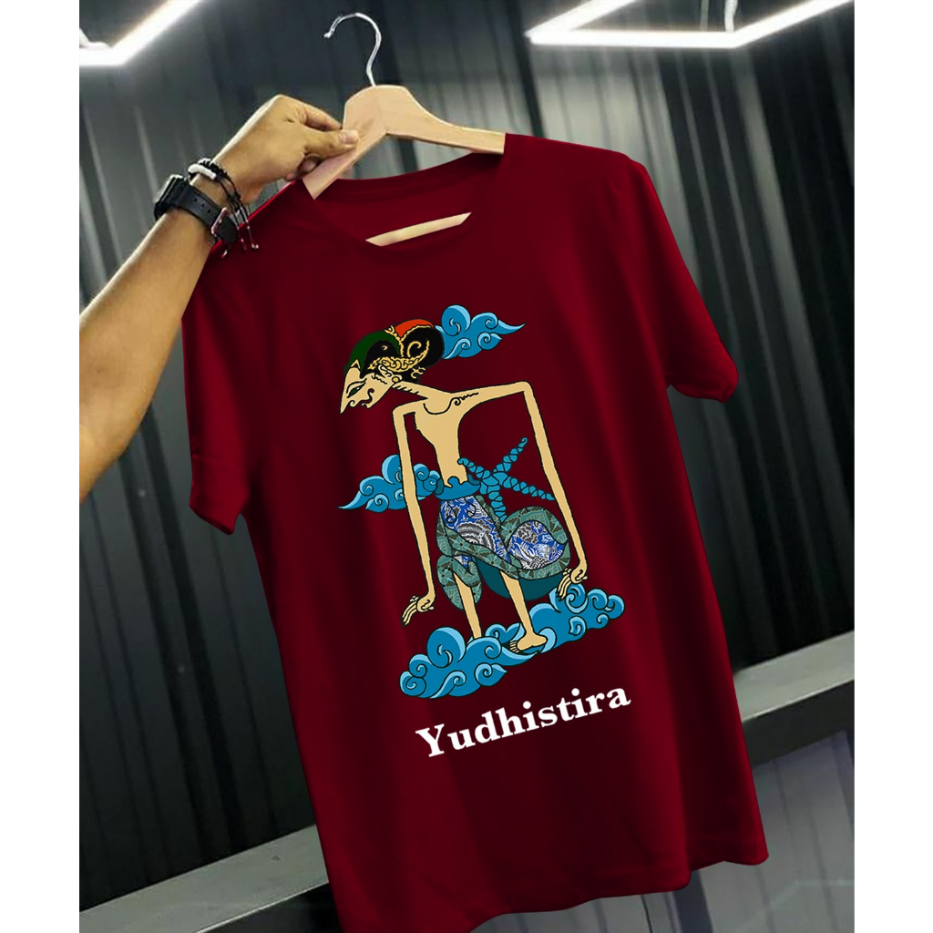 Jual KAOS COWOK MURAH KEREN BATIK WAYANG YUDHISTIRA | Shopee Indonesia