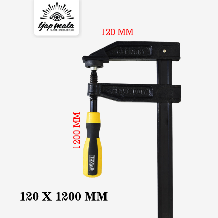 Jual TJAP MATA / CAP MATA Clamp F / Klem / Catok F Kayu 1200 MM Heavy ...