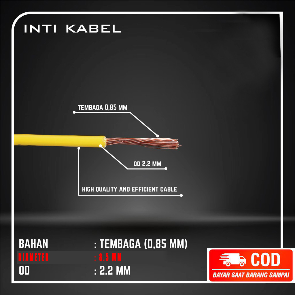 Jual Kabel Serabut Tunggal Ukuran 0,85 mm / 0.8 mm berkualitas Awet ...