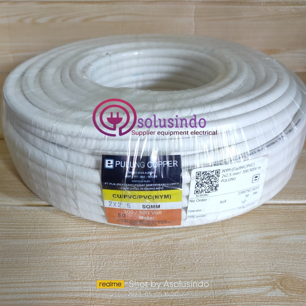 Jual KABEL LISTRIK NYM 2x2,5MM 50 meter - PULUNG COOPER | Shopee Indonesia