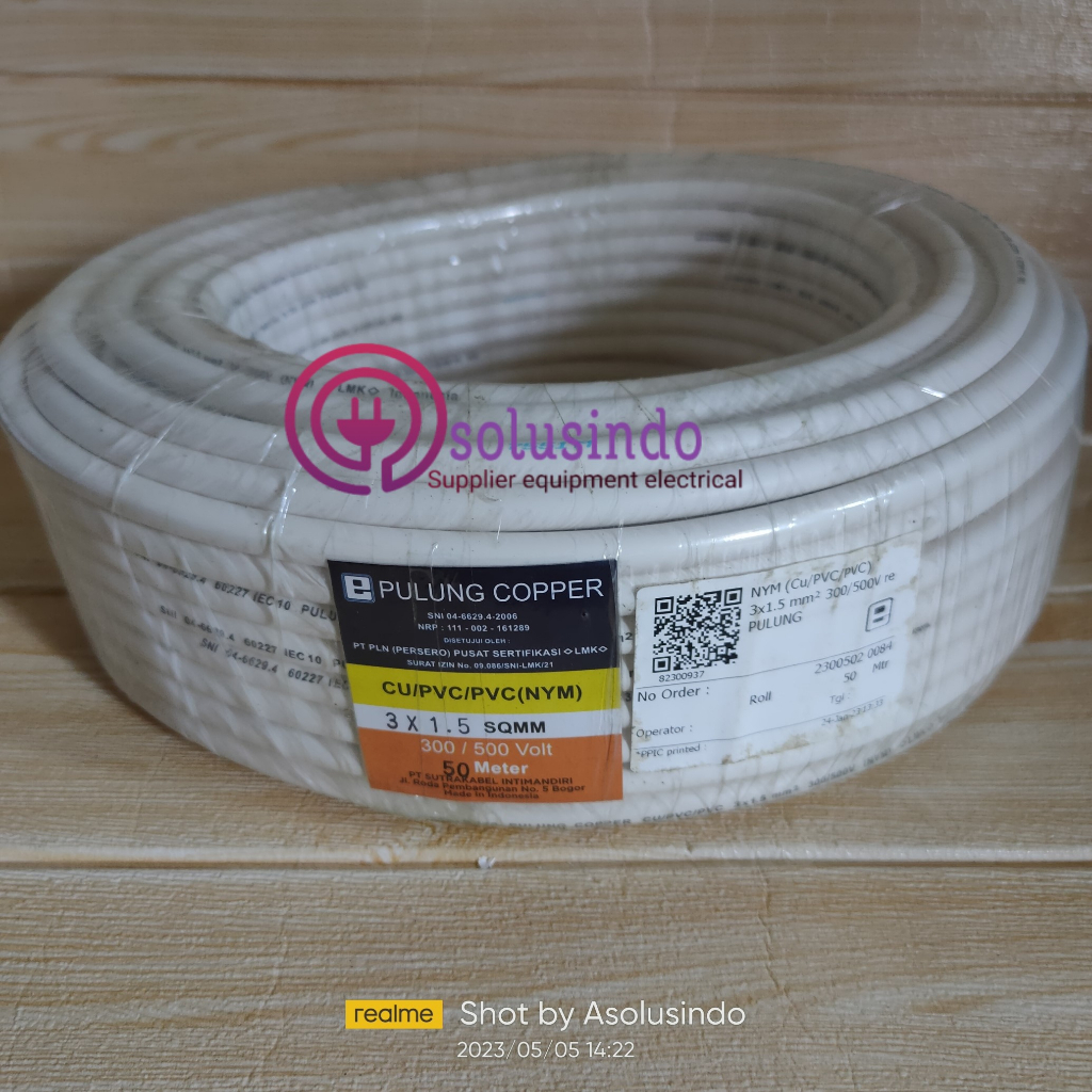 Jual KABEL LISTRIK NYM 3x1,5mm 50 meter - PULUNG COOPER | Shopee Indonesia