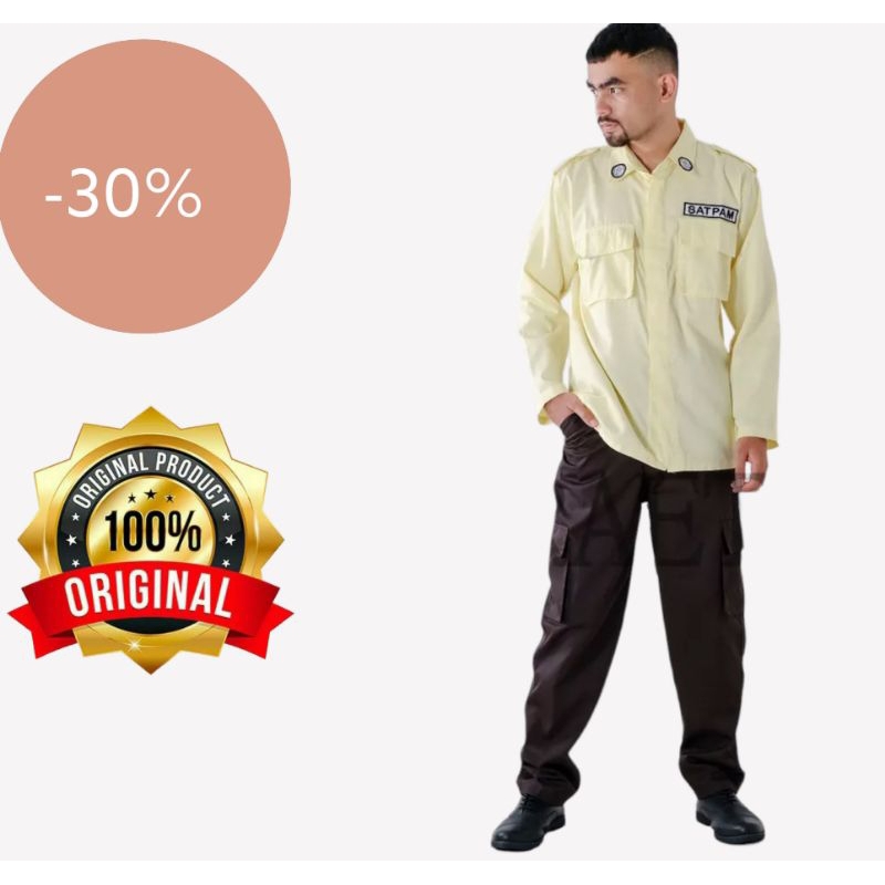 Jual Stelan Seragam satpam pdl cream Seragam PDL PDH satpam security terbaru 2024 Seragam ...