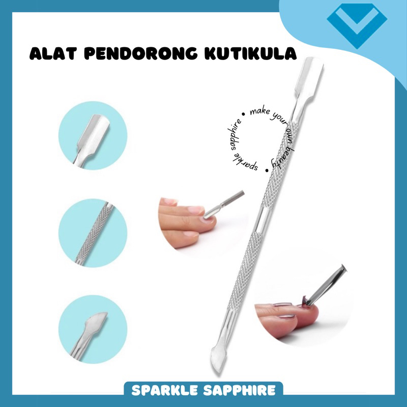 Jual ALAT PENDORONG KUTIKULA KUKU Curticle Pusher Stainless Steel Nail ...