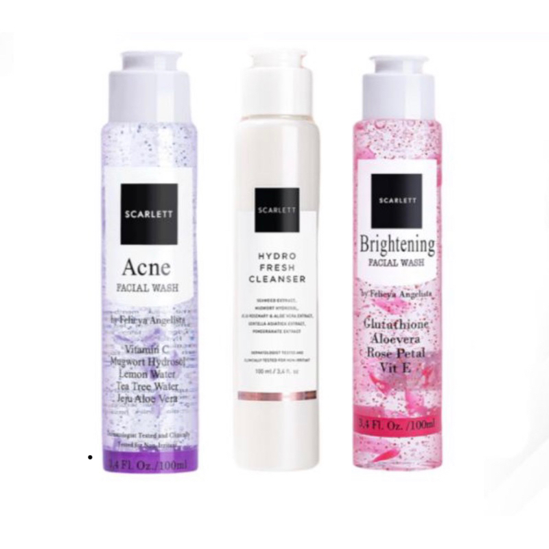 Jual SCARLETT WHITENING FACIAL WASH | Hydro Fresh Cleanser - SABUN ...