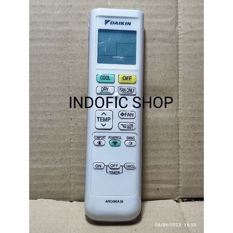 Jual REMOTE AC DAIKIN INVERTER LOW WATT ORIGINAL ARC480A35 ORIGINAL ...