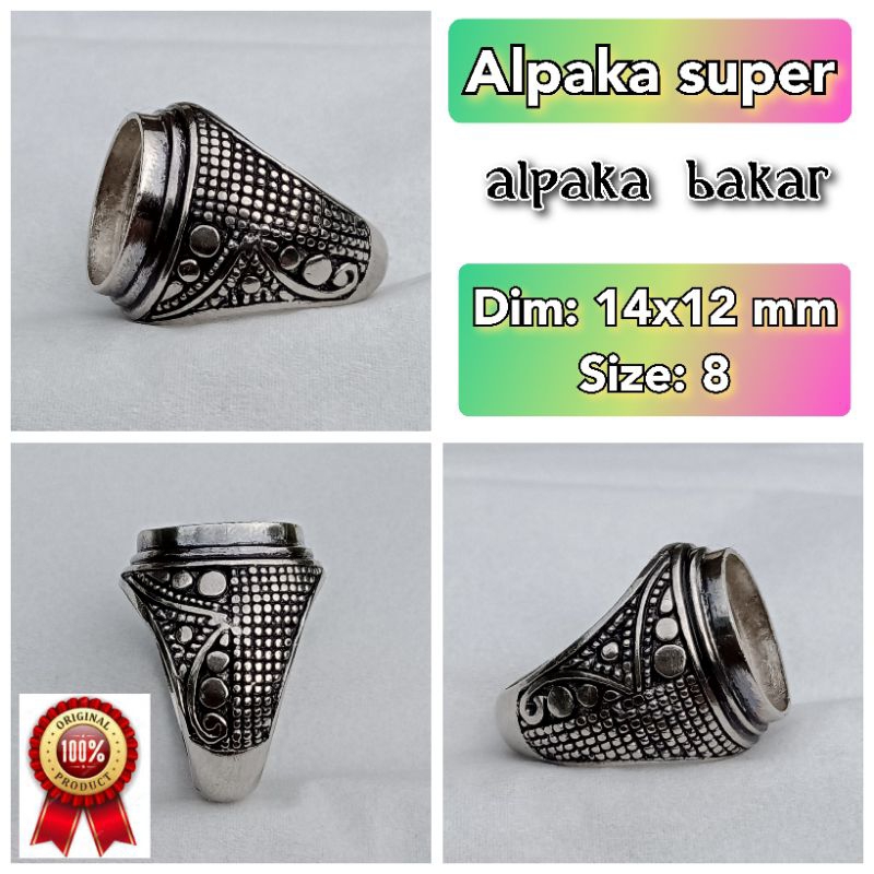 Jual emban batu akik alpaka super tanam alpaka bakar.36 | Shopee Indonesia