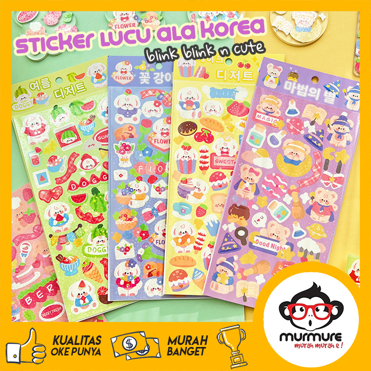 Jual MURMURE | STICKER LUCU ALA KOREA STIKER HIAS JURNAL DIARY TUMBLER ...