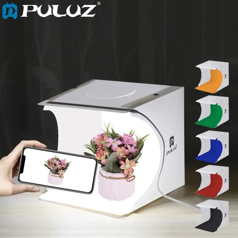 Jual Mini studio box lengkap led lighting layar latar background mini ...
