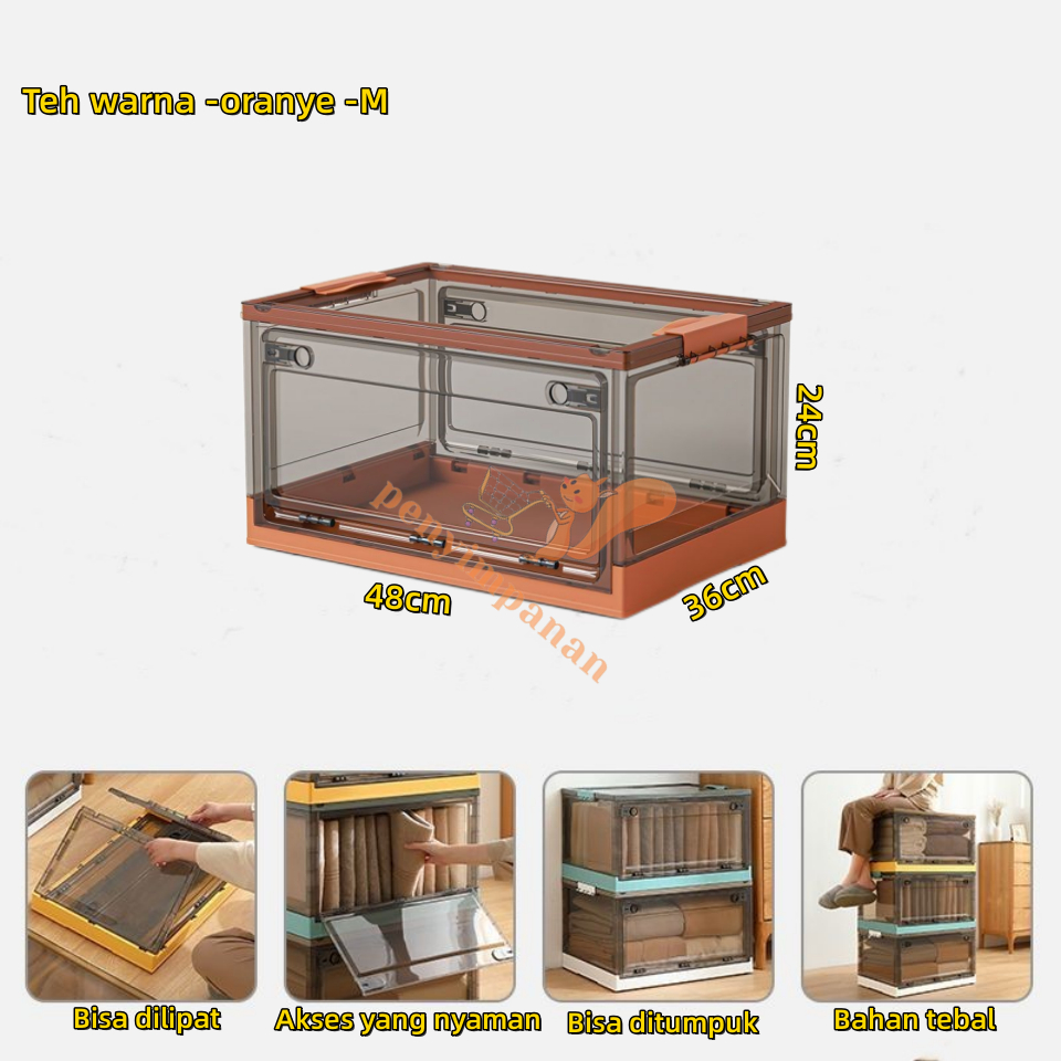 Jual box Storage Box Lipat Folding Container Box Tempat Baju Mainan ...