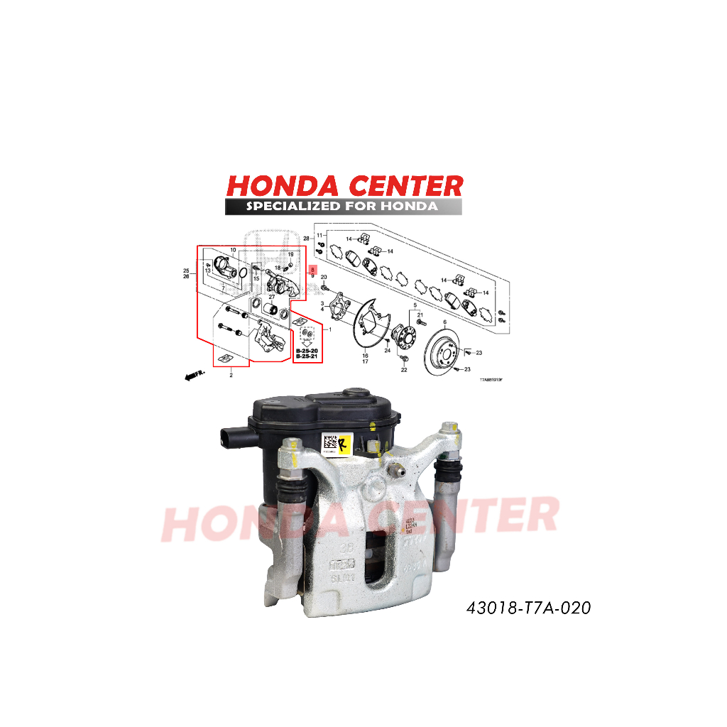 Jual Kaliper Caliper Rem Motor EPB Belakang Kiri Kanan Hrv 2015 2016 ...