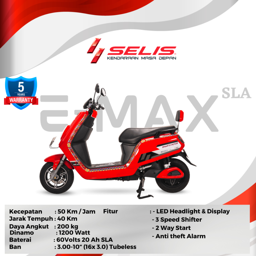 Jual SELIS - E-Max 60 Volt 20 Ah SLA (Off The Road) | Shopee Indonesia