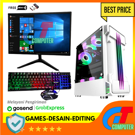 Jual PC Gaming Editing I5 Fullset Monitor 19 Inch Siap Pakai Editing ...