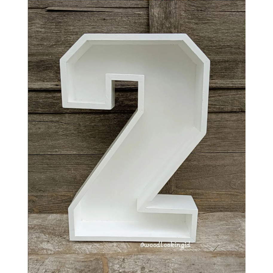 Jual Properti Foto Sitter Angka 2 Birthday Props Angka Kayu Ulang Tahun ...